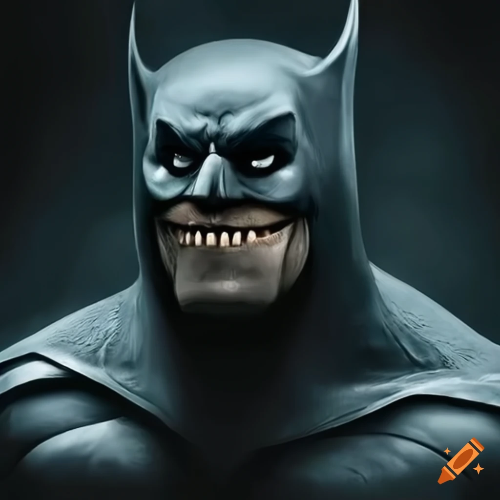 Batman in a scary pose on Craiyon