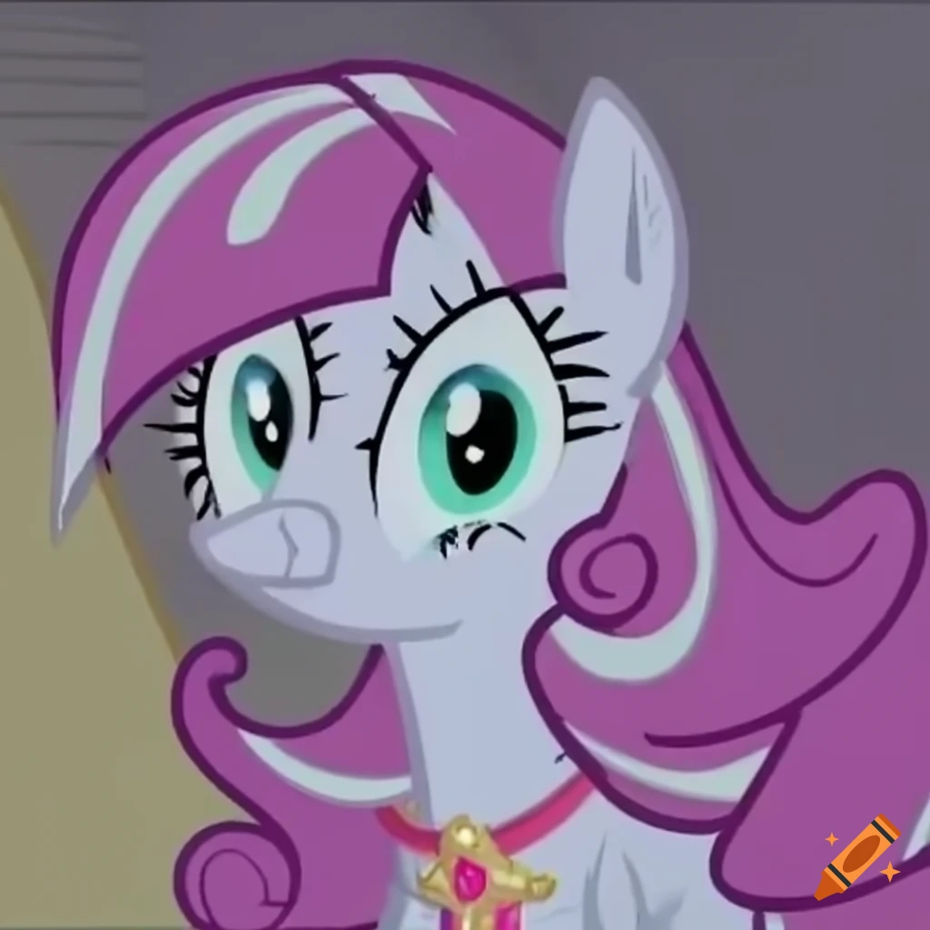 White and pink mlp character on Craiyon