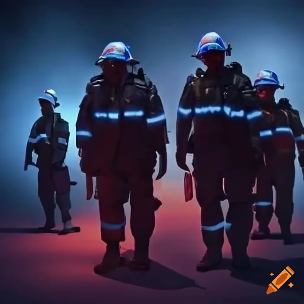 Team of emergency rescuers with glowing first-aid symbol running ...