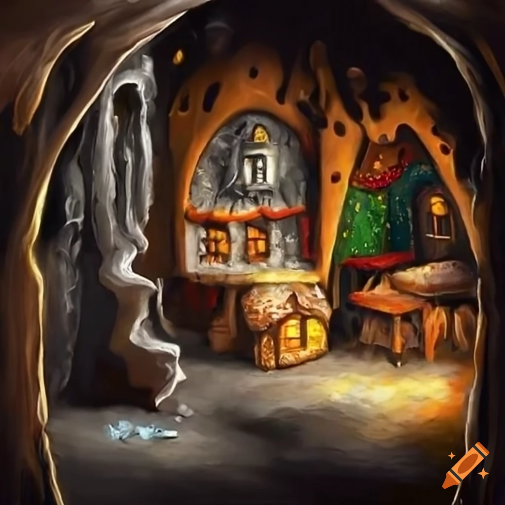 Enchanted interior of Hansel and Gretel's gingerbread house on Craiyon