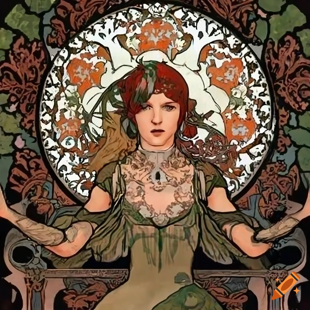Artwork with influences from Alphonse Mucha in a Swedish Metal Gear ...