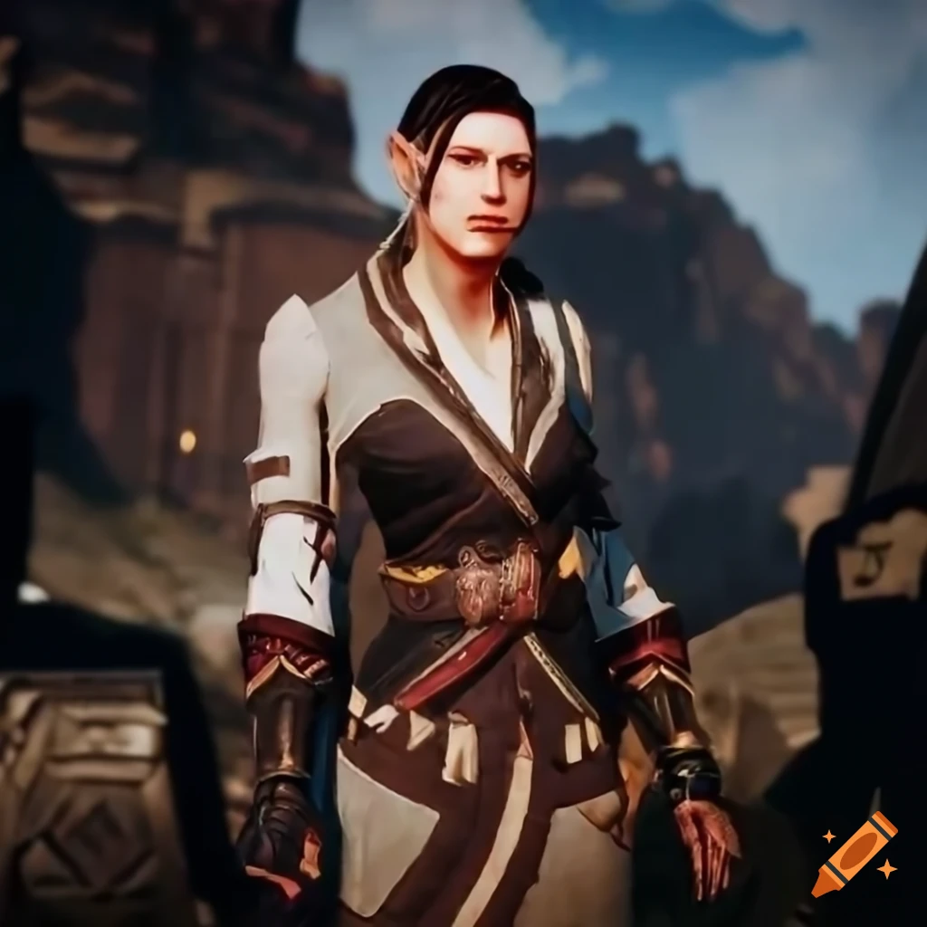 Inquisitor lavellan in a unique fusion of traditional and modern ...