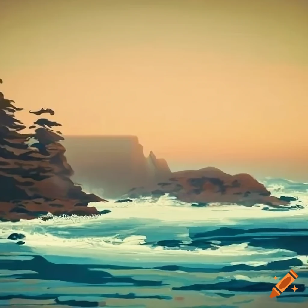 North california pixel art with vintage postcard aesthetic featuring ...