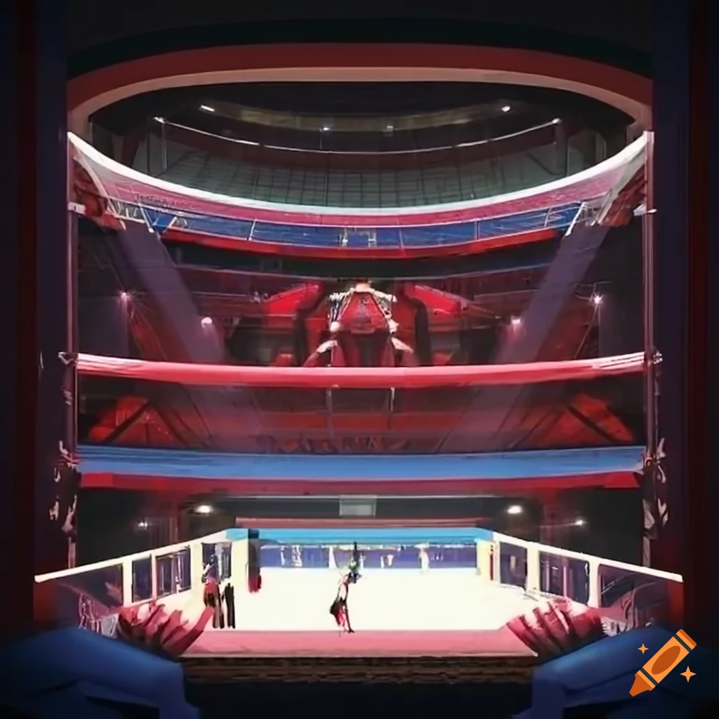 New boxing stadium with main event area, restaurants, interior, and ...