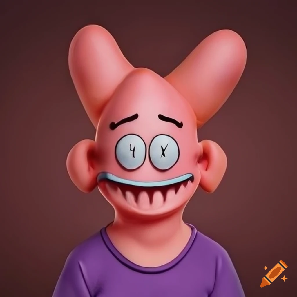 Realistic patrick star in kaws style on Craiyon