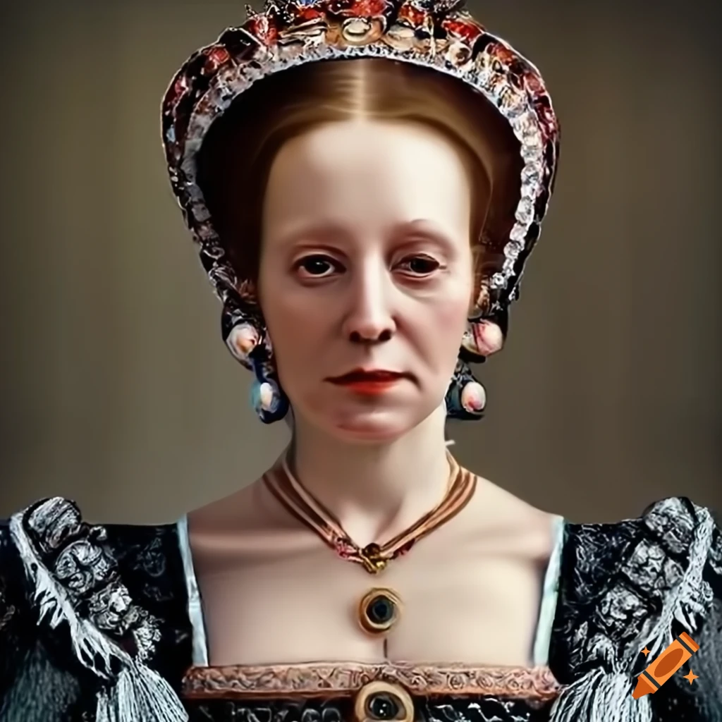 Recreation of Queen Elizabeth Tudor in high pixel resolution on Craiyon