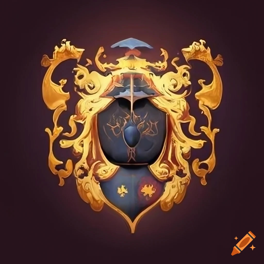 Medieval crest suitable for a discord server logo on Craiyon