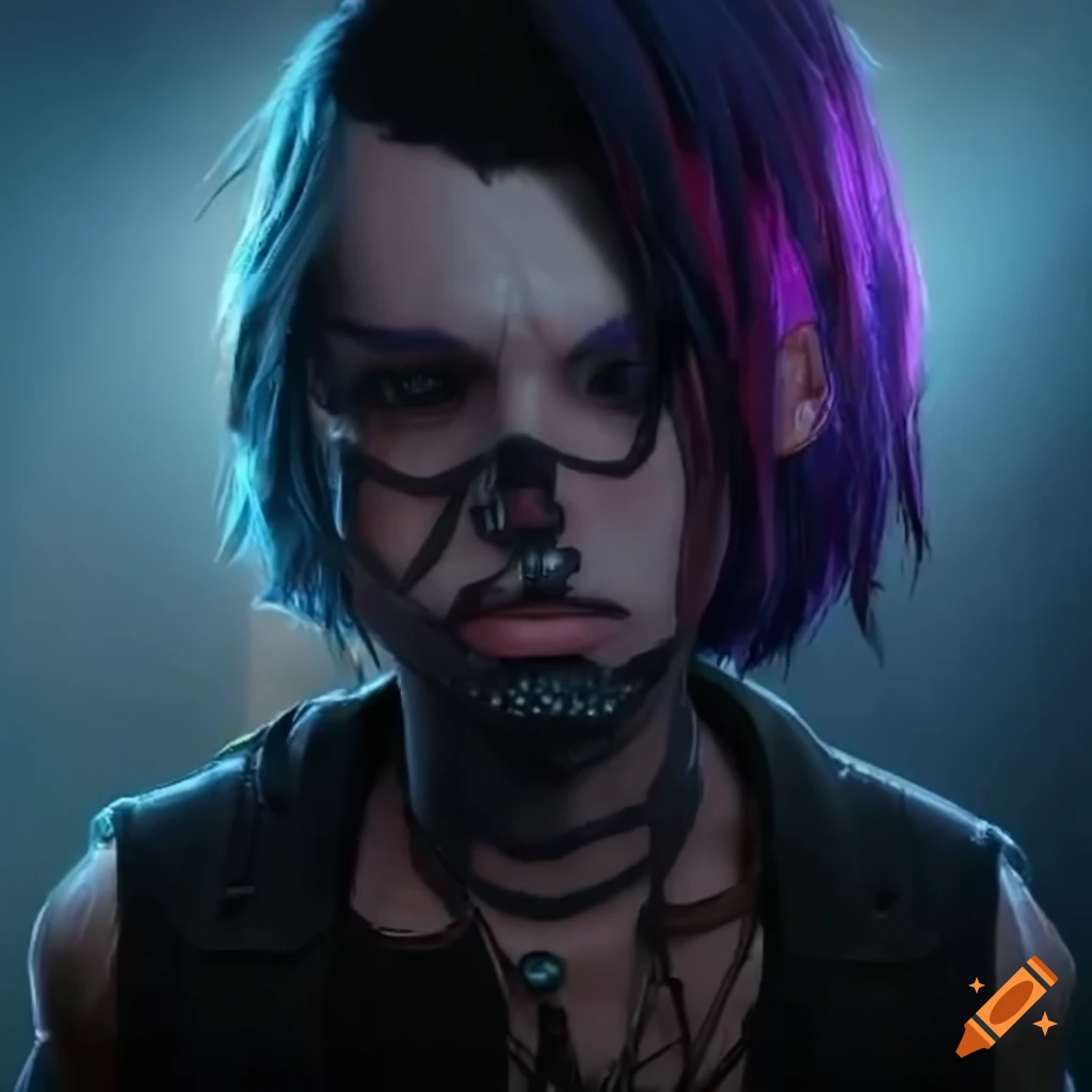 Cyberpunk punk boy game character on Craiyon