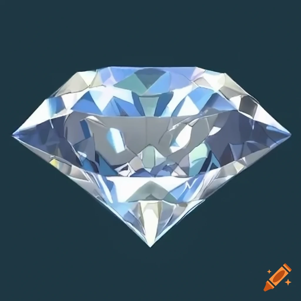 Shiny 3D diamond with Japanese anime aesthetic on Craiyon