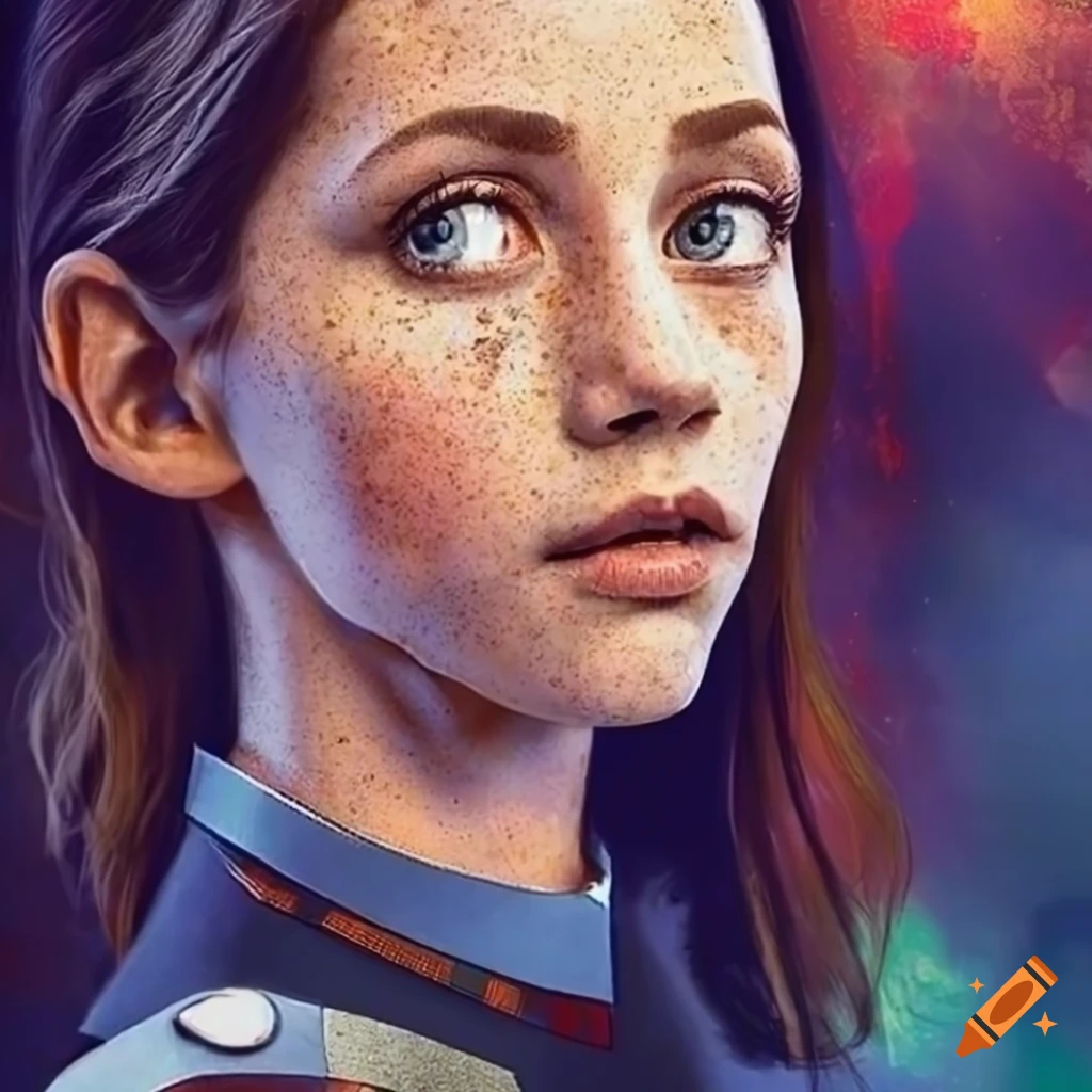 Young Emily Rudd as a Starfleet cadet in Star Trek Discovery poster art ...
