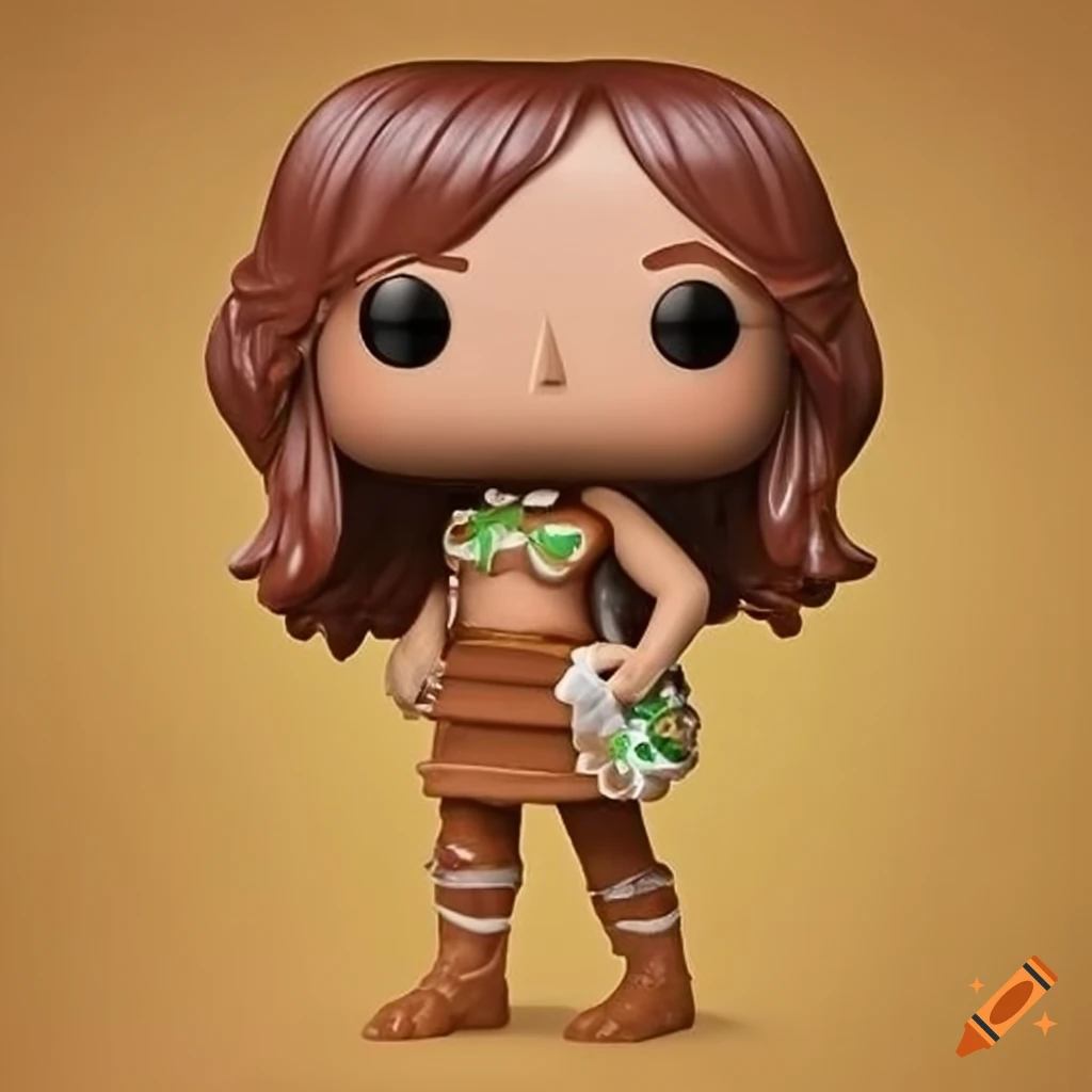 Colorful Funko Pop figure with gingerbread and honeycomb theme on Craiyon