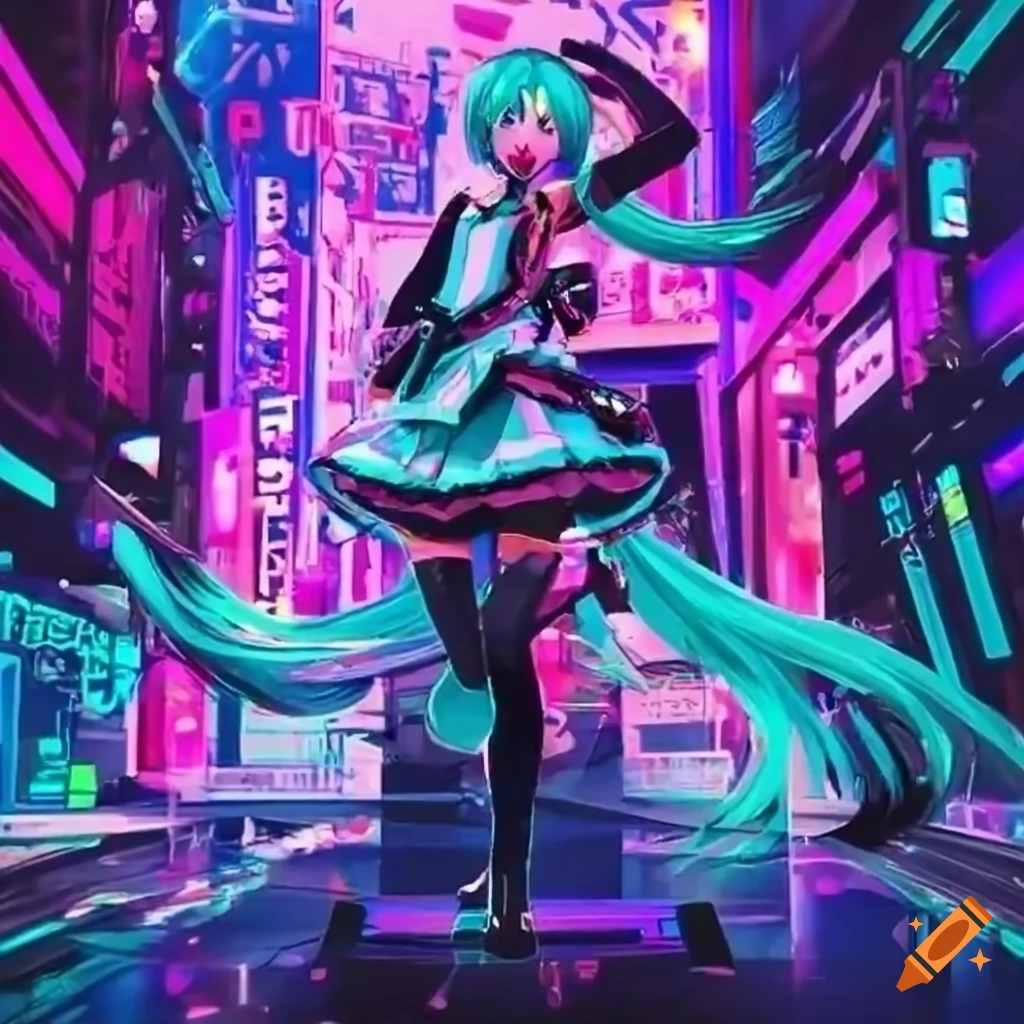 Cyberpunk hatsune miku on Craiyon