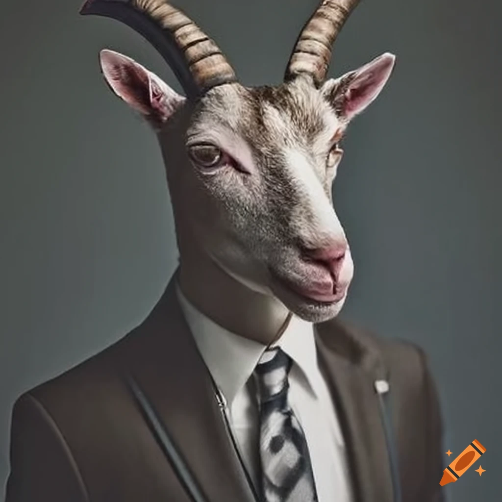 Goat dressed as president on Craiyon