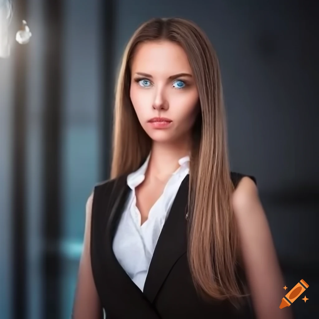 Serious business woman portrait on Craiyon