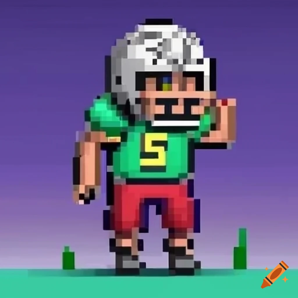 8 bit football player on Craiyon