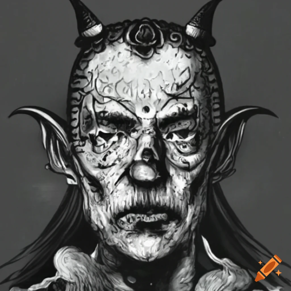 French text about an immortal scientist named satan conducting ...