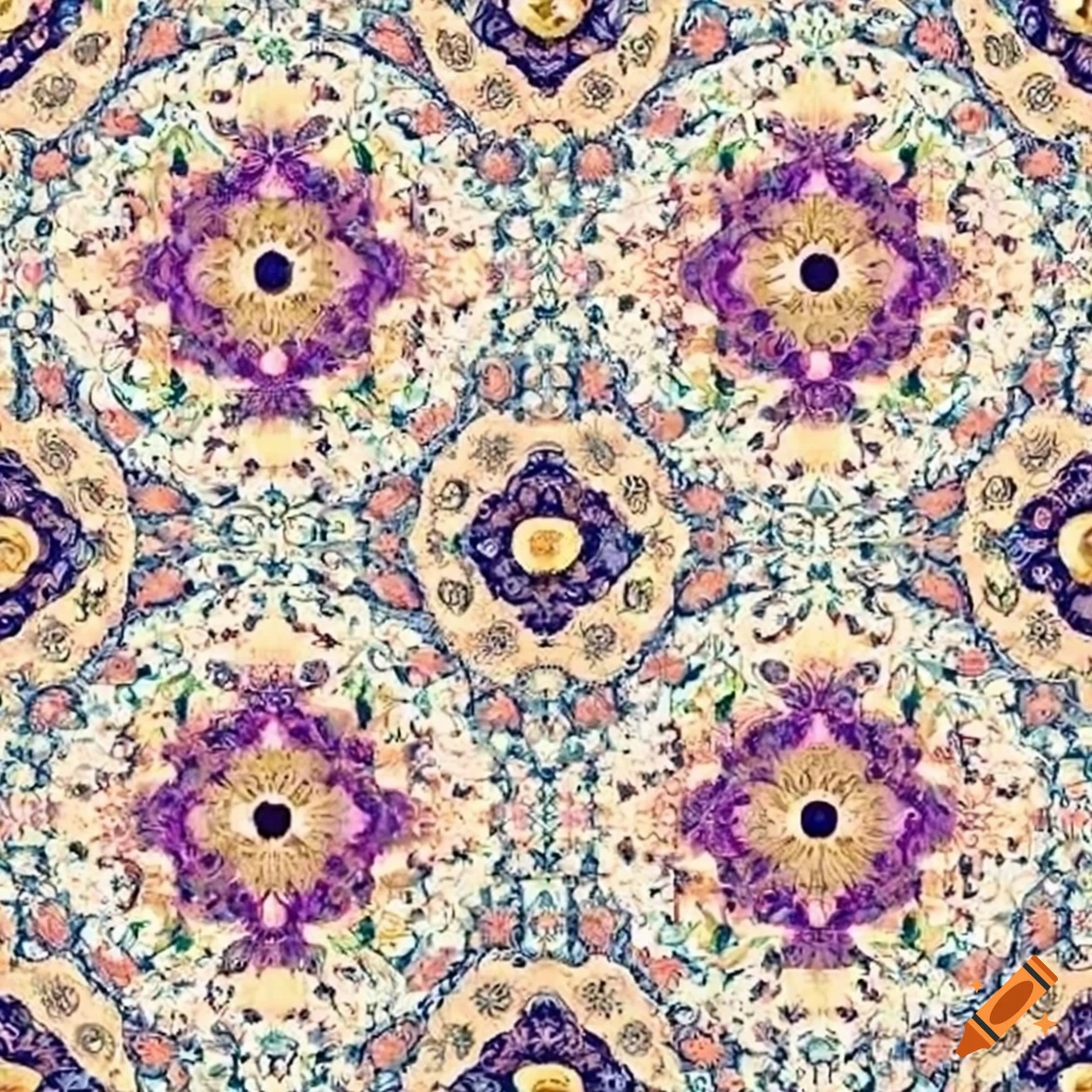 Beautiful and intricate seamless pattern design on Craiyon