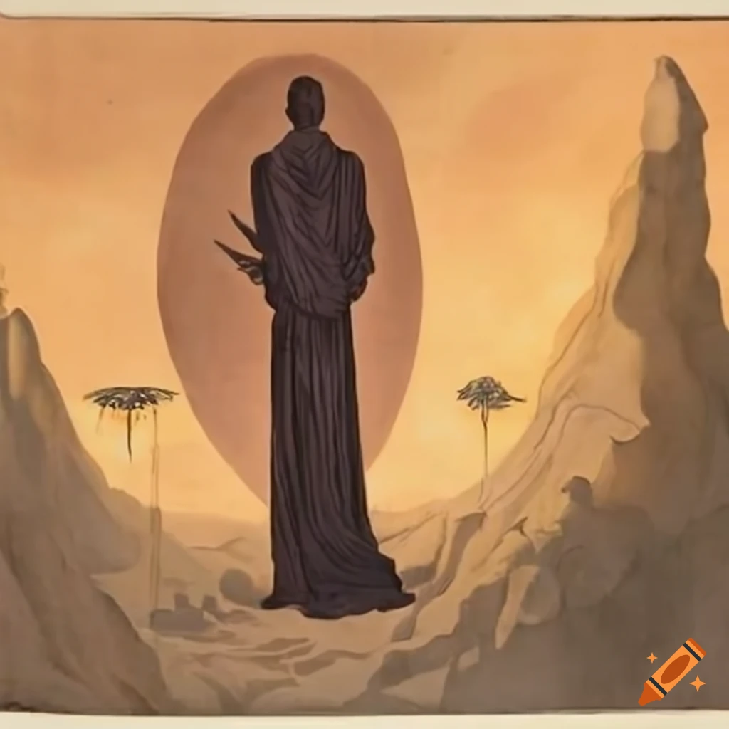 The sandman in the desert, enigmatic and awe-inspiring on Craiyon