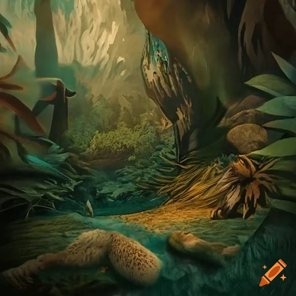 Exotic flora and fauna with Salish animal motifs and designs in a fine ...