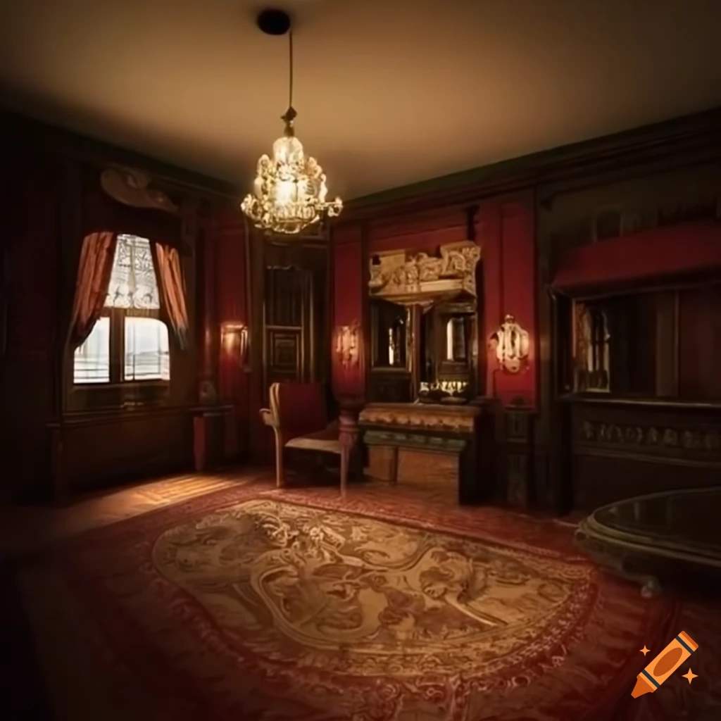 Victorian house interior with a liminal atmosphere on Craiyon