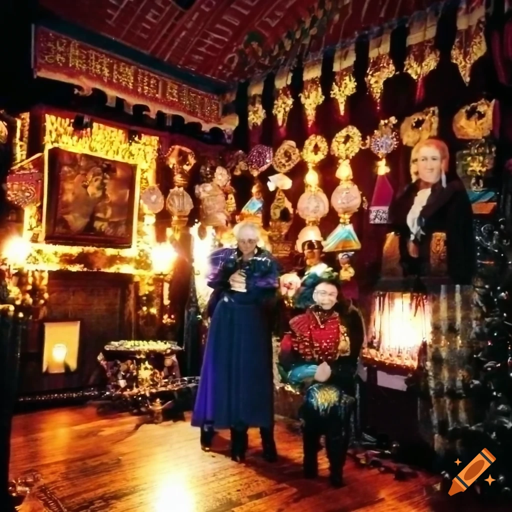 Gaelic event with gift tables and festive decorations on Craiyon