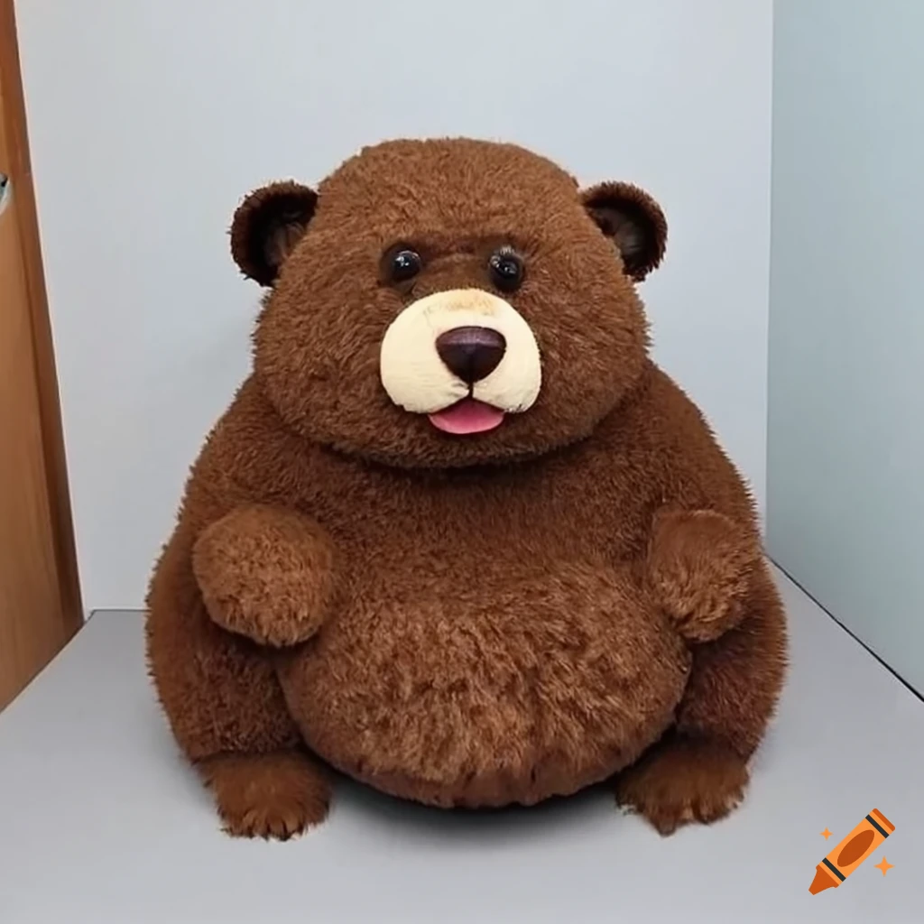 Adorable pudgy baby bear in the living room on Craiyon