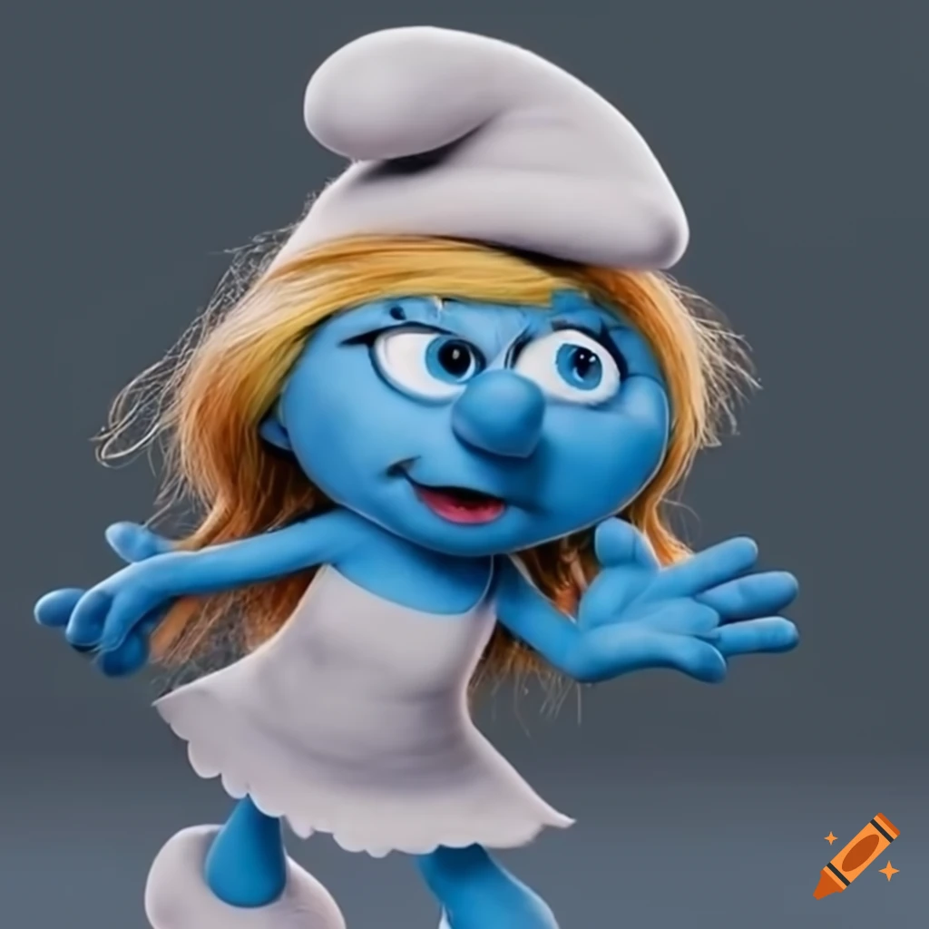 The smurfs dissolved by the elixir on Craiyon