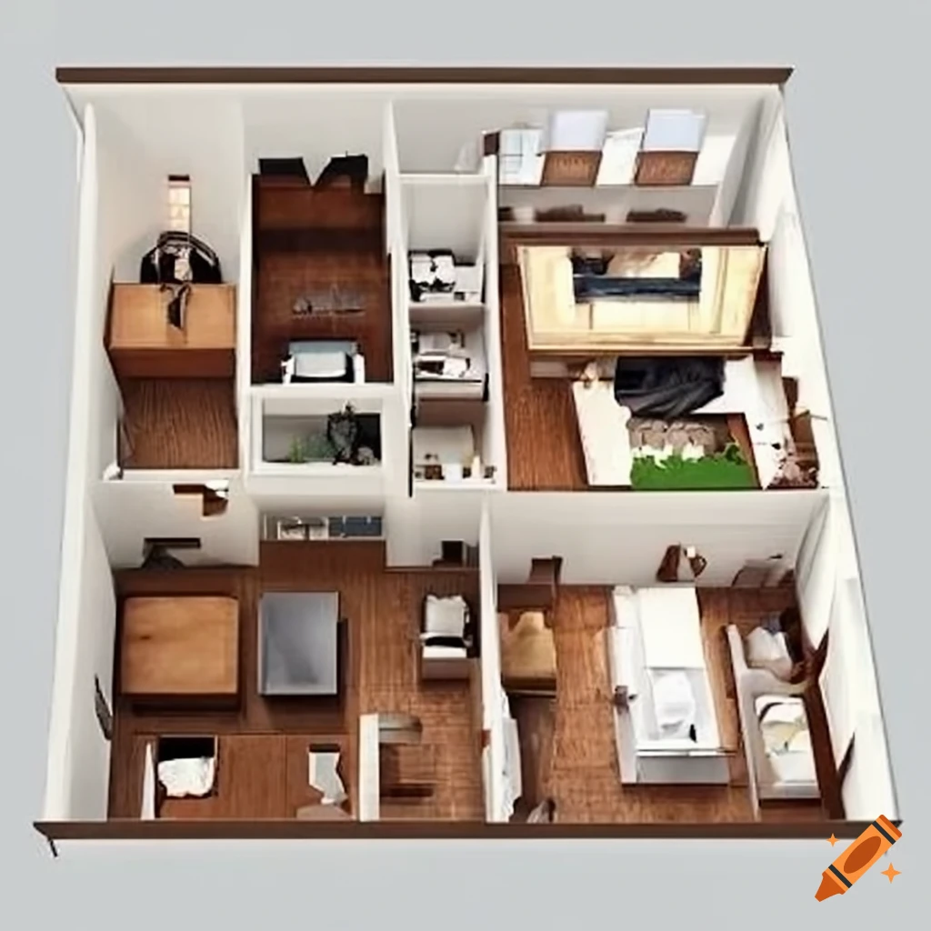 Floor plan for 1st floor house with one bedroom, one bathroom, and ...