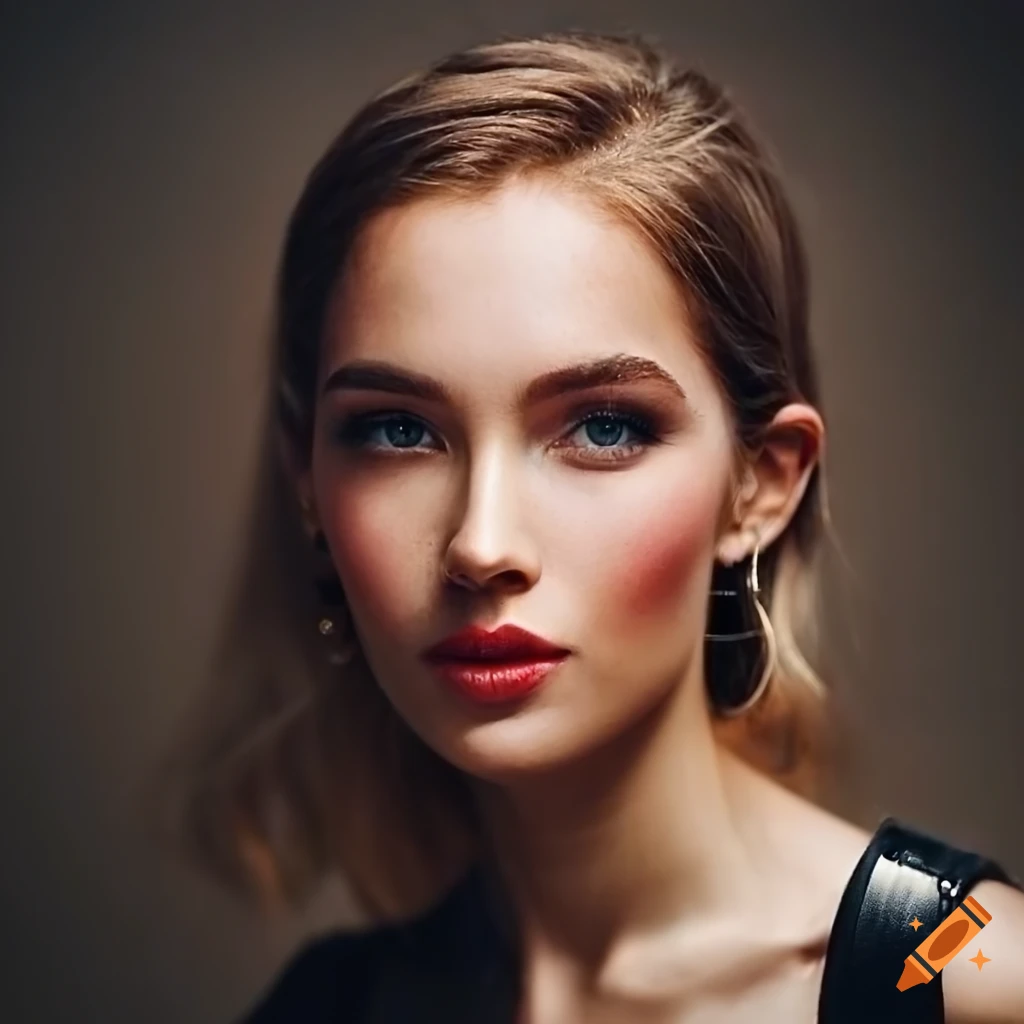 High fashion model portrait in Patrick Kelly style on Craiyon