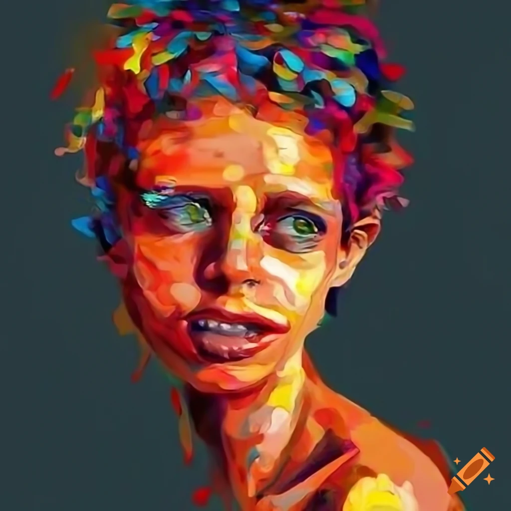 Unique abstract portrait on Craiyon