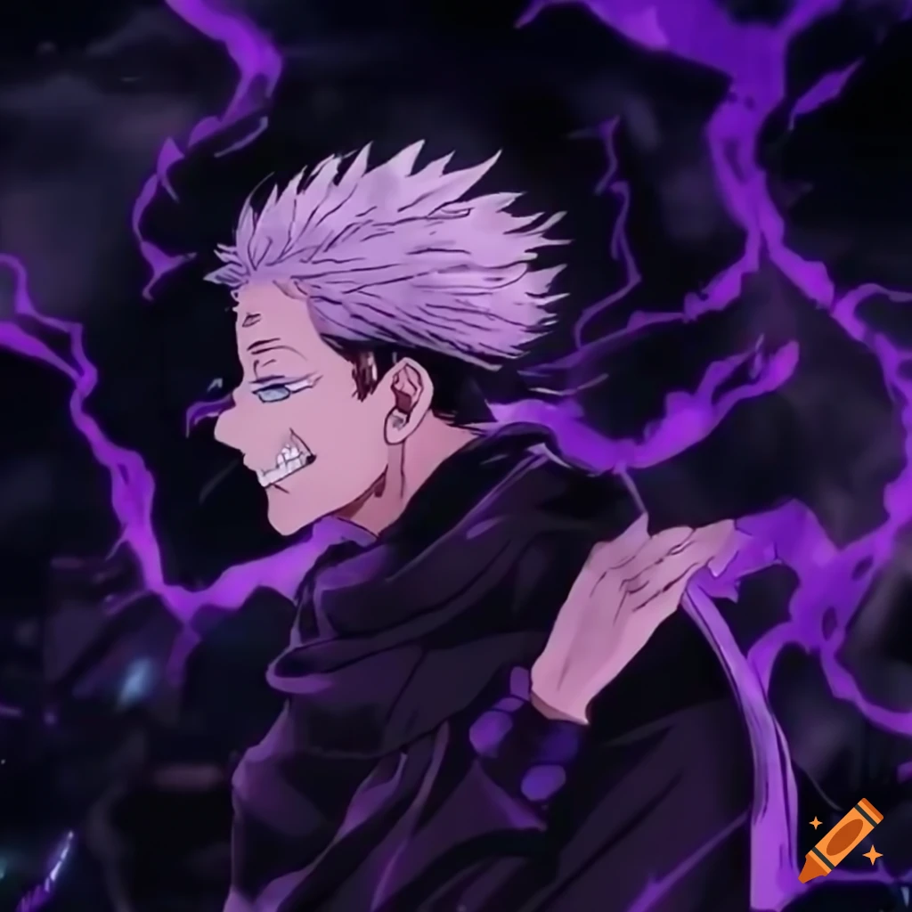 Jjk character using purple technique on another character on Craiyon