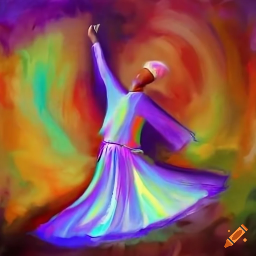 Sufi twirling in the desert sun in a spiritual and ethereal setting on ...