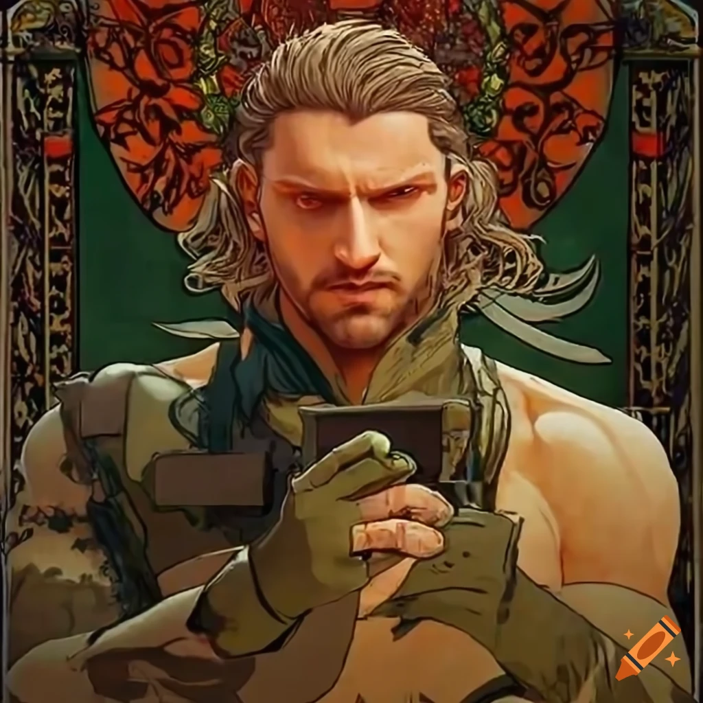 Spanish Metal Gear Solid with Alphonse Mucha influences on Craiyon