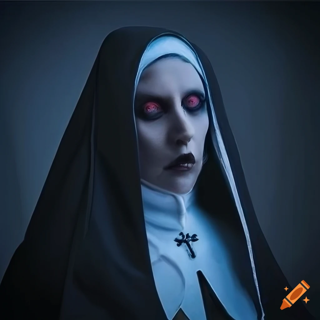 Battle sister nun with detailed crucifix pendant in a gothic fantasy ...
