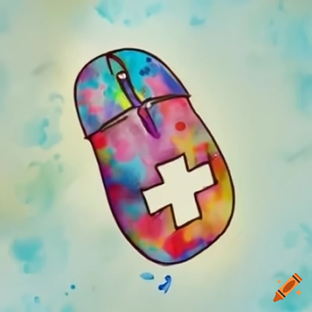 Doctor using a medical computer mouse for first aid on Craiyon