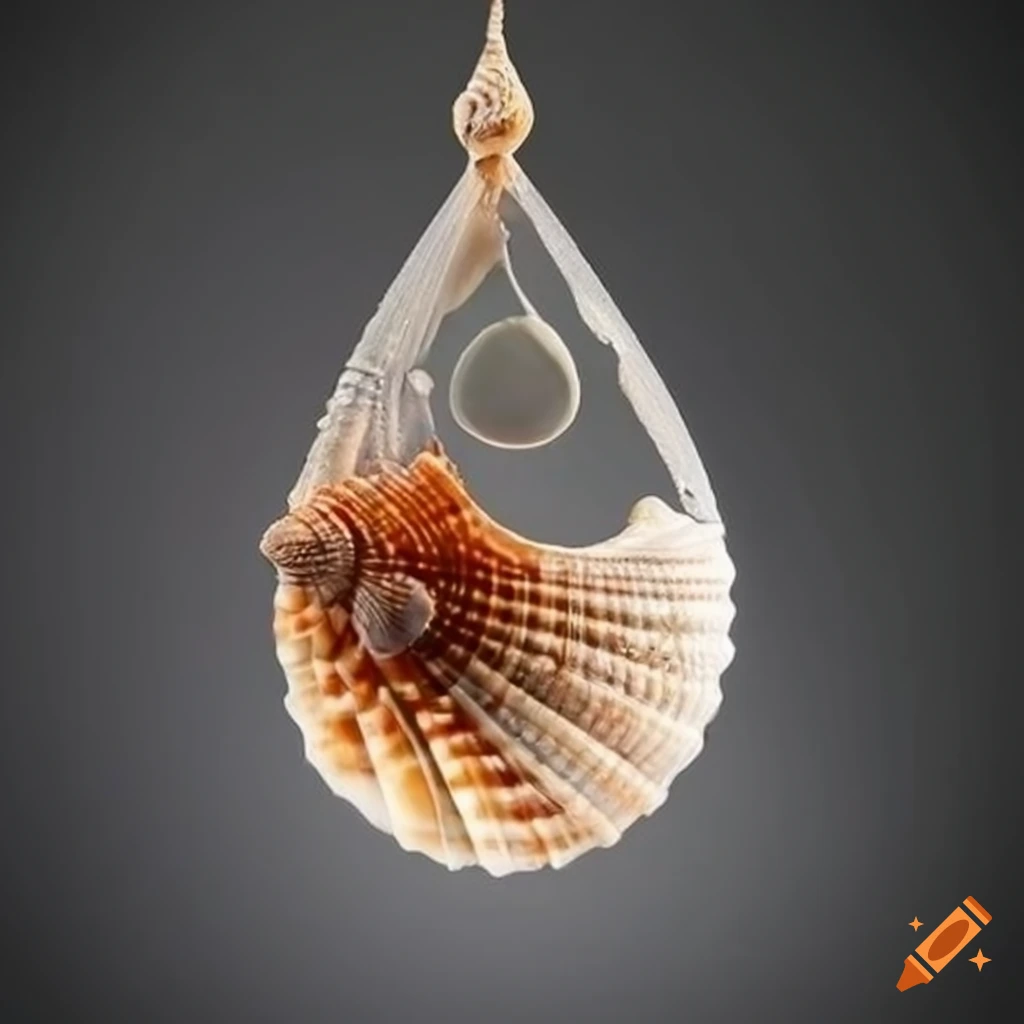 Delicately crafted art of a droplet made of seashells on Craiyon