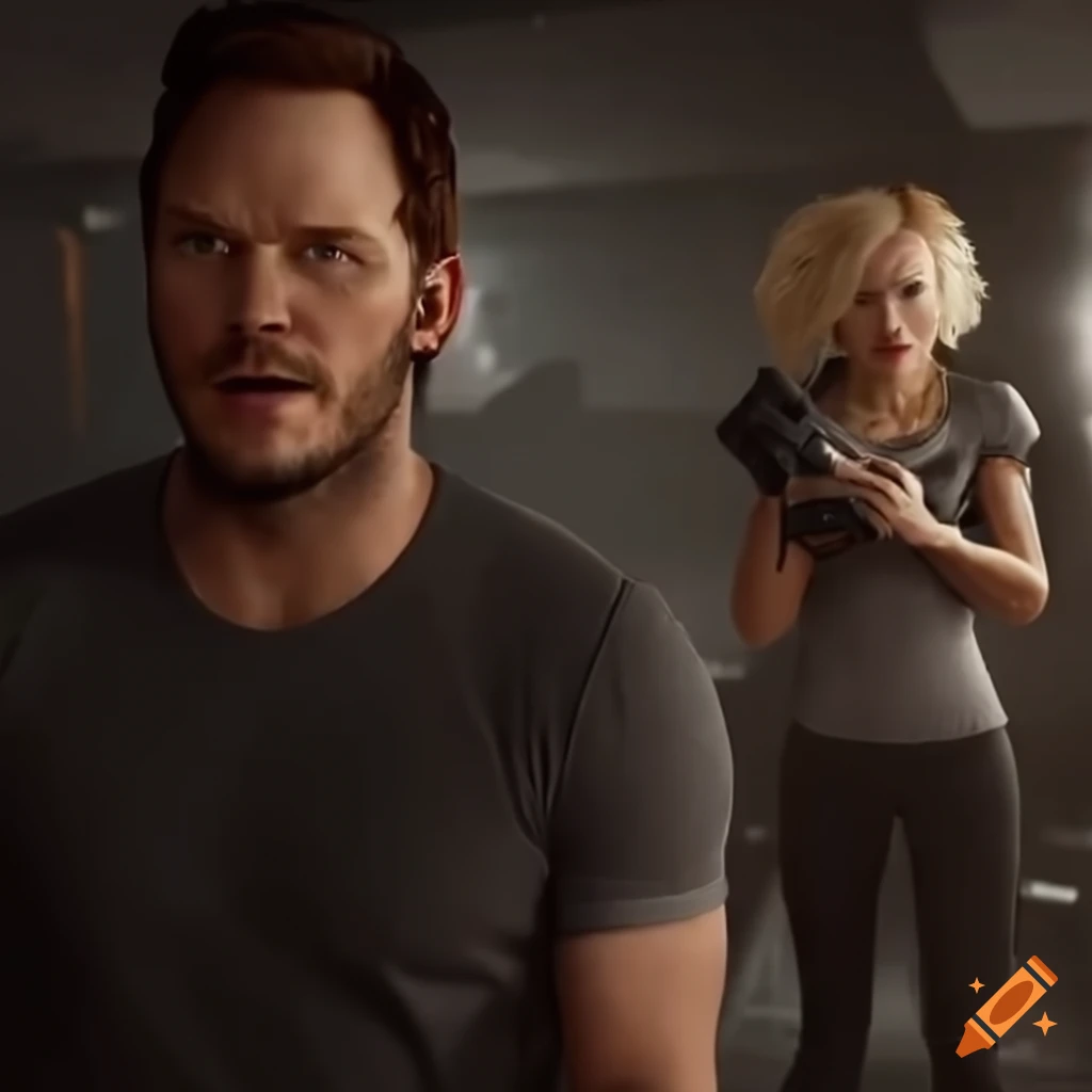 Sci-fi man with shotgun shooting fire and smoke in action scene on Craiyon