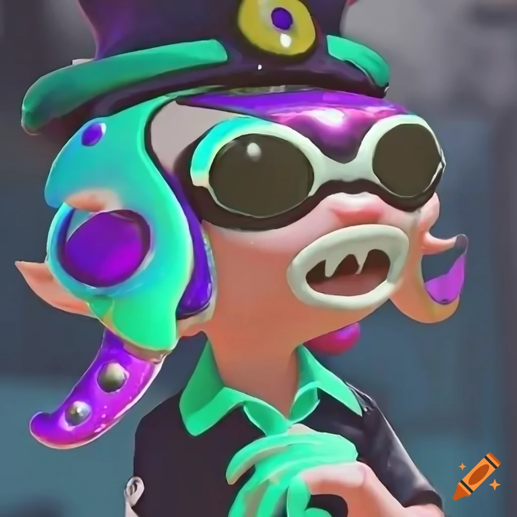 Captain cuttlefish from splatoon game on Craiyon