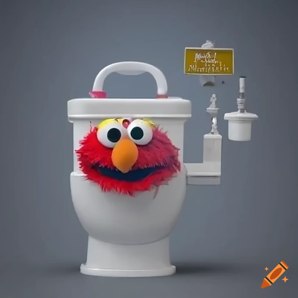Elmo-themed toilet on Craiyon