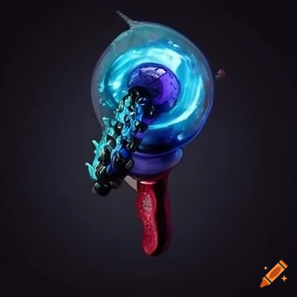 Electronic magical grappling hook flail on Craiyon