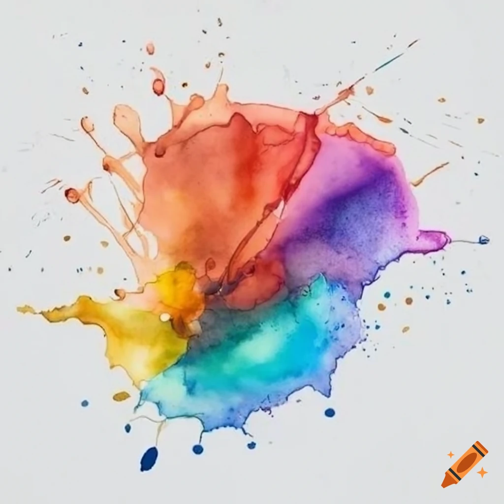 Watercolor splash art abstract design on Craiyon
