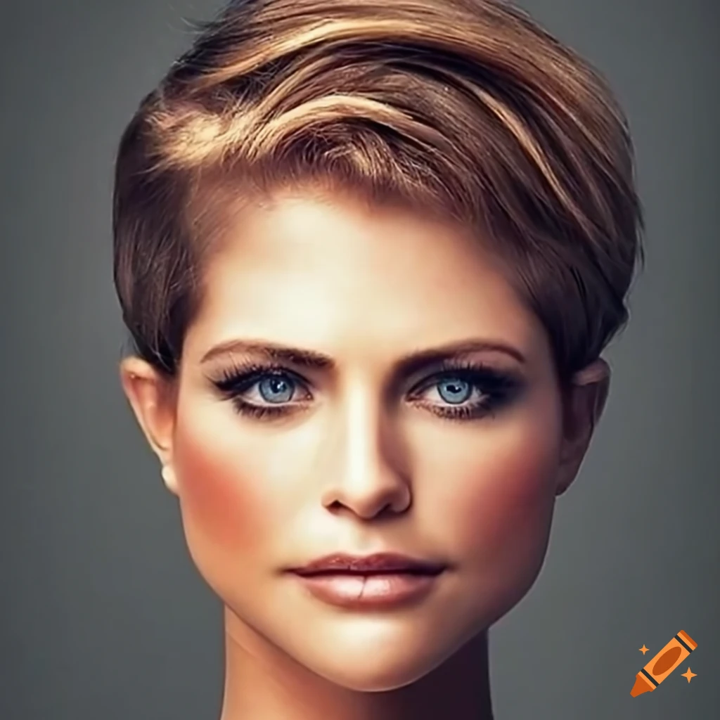 Princess with a short pixie cut hairstyle on Craiyon