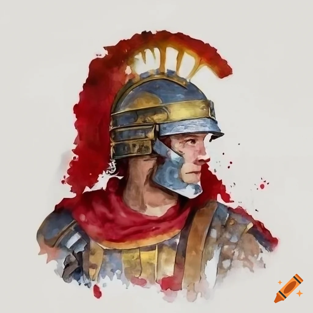 Portrait of a roman general in bronze armor on Craiyon