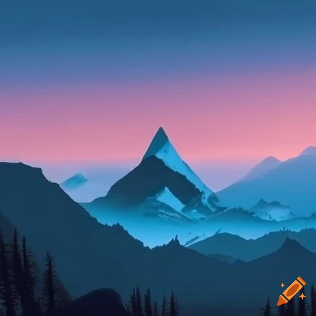 Mountain landscape on Craiyon