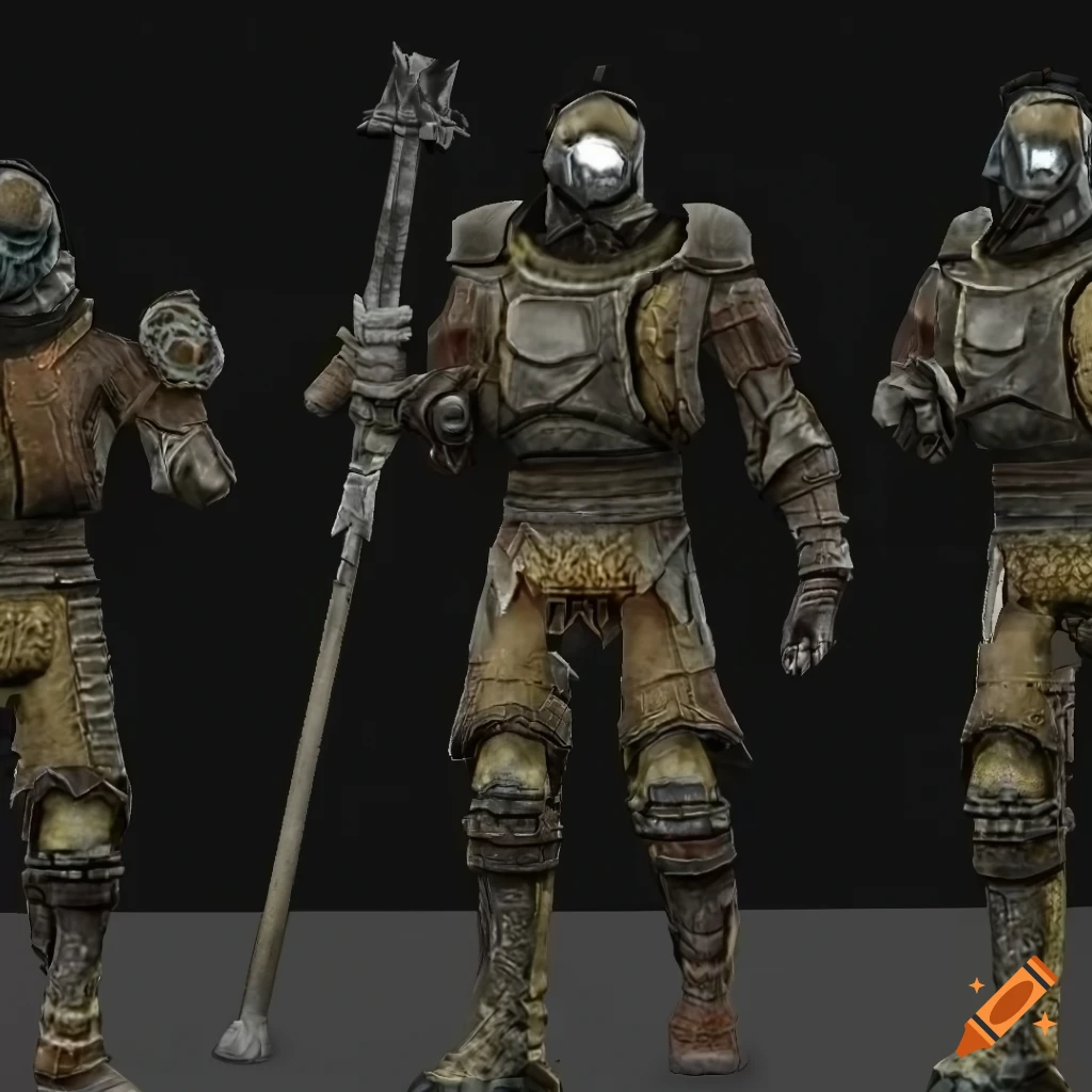 Vintage 3d in-game model of a fiery gasmask unit from dark souls ...