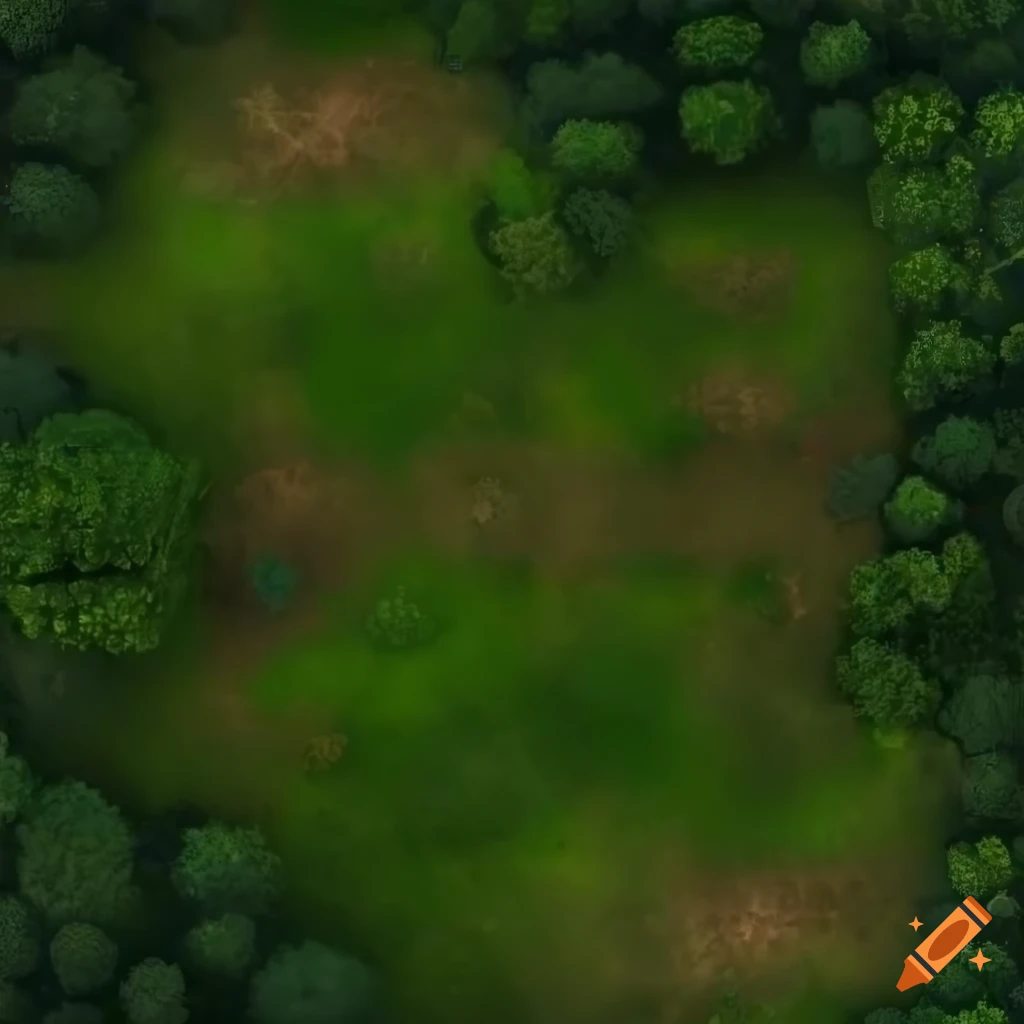 2D forest field view from above for a game background (1500 pixels) on ...