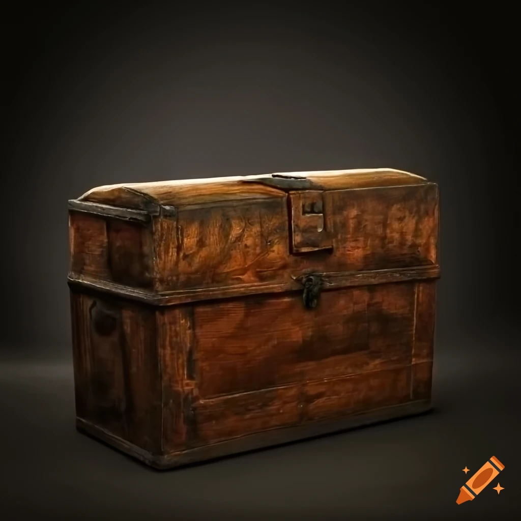 Stunning vintage storage chest with Scytho-Siberian folk-art design on ...