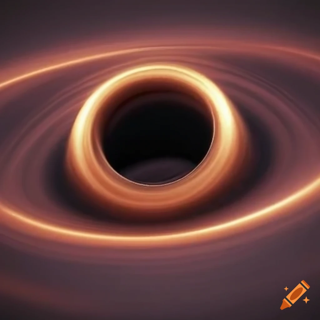 Concept art of Ton 618 and a black hole with Phoenix behind on Craiyon