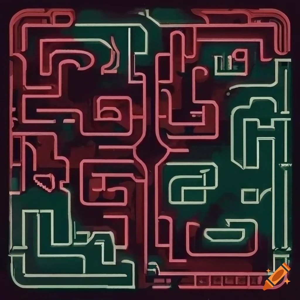 Elaborate Gothic map of underground labyrinthine realms on Craiyon