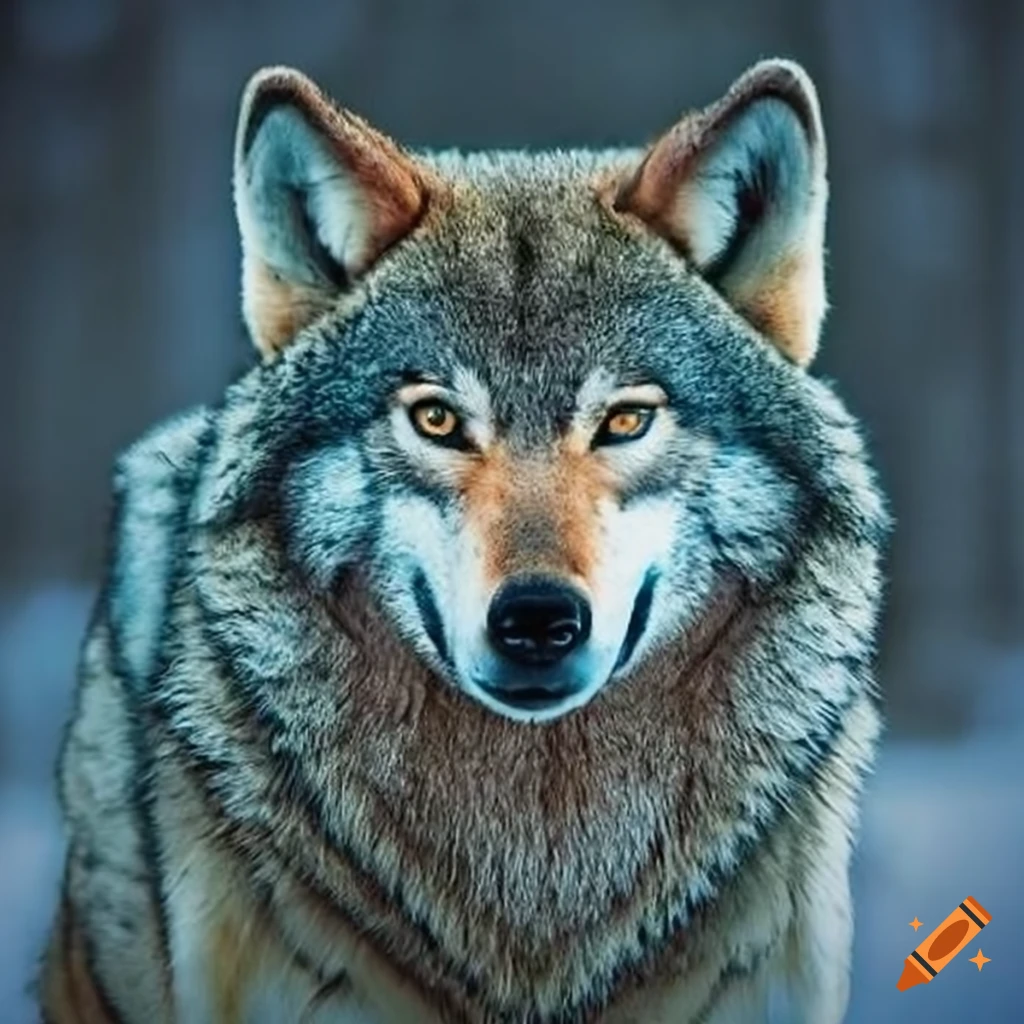 Alpha wolf leading the pack on Craiyon